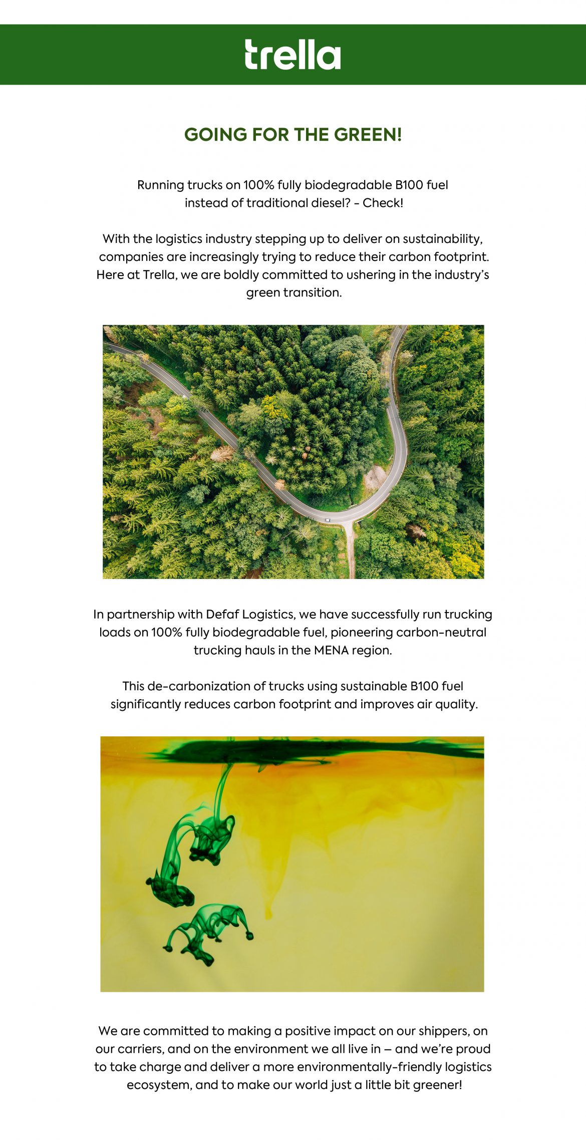 Trella Blog - Trella – Going for the Green!